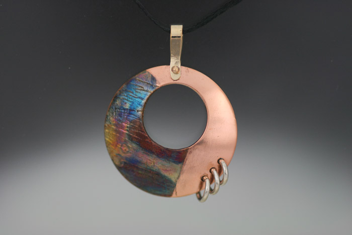 COPPER-THREE-RING-HOOP-P - Panepento Jewelry Designs